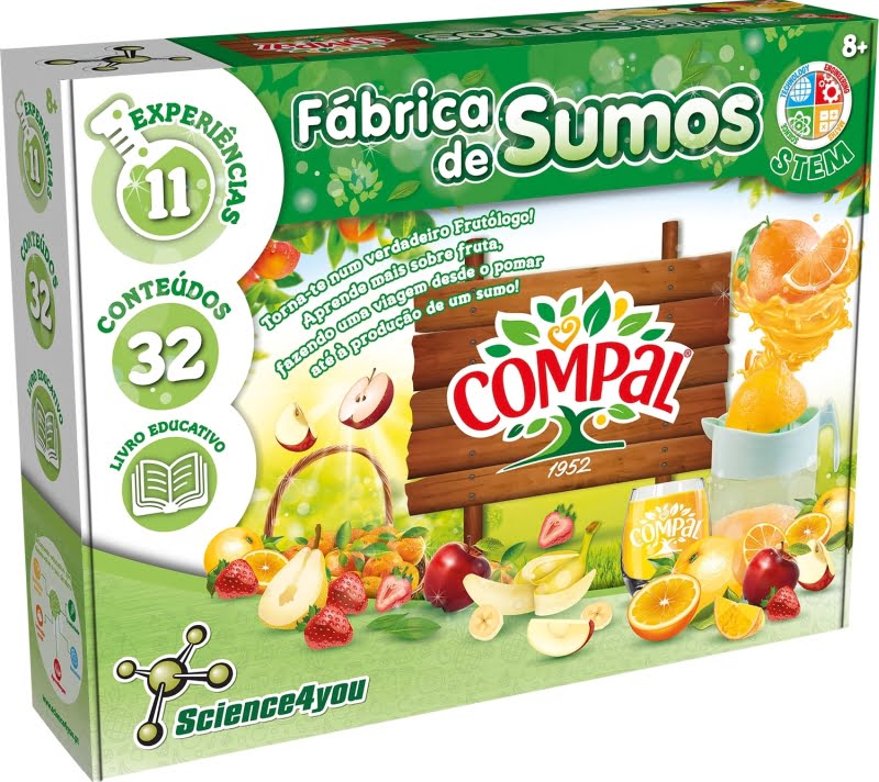Compal e Science4You lançam kit de experiências Fábrica de Sumos